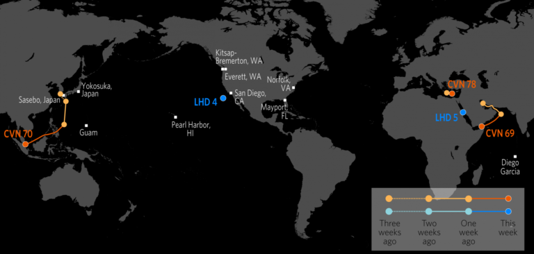 U.S. Naval Update Map 2026 Reveals Major Global Fleet Positions